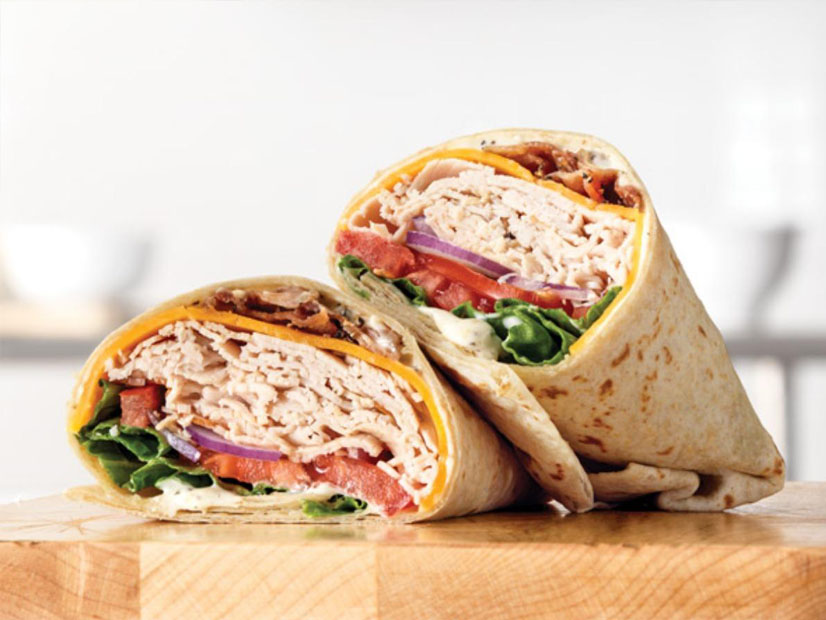 Turkey Bacon Wrap School Food Handler